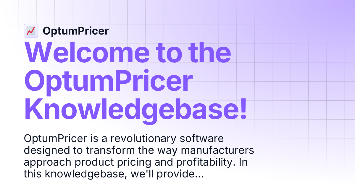 Welcome to the OptumPricer Knowledgebase! | OptumPricer